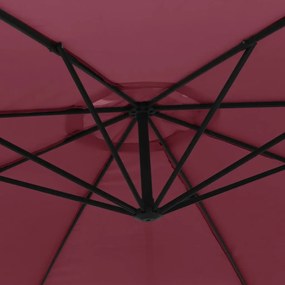 Konzolový slunečník s hliníkovou tyčí 350 cm vínový - Default Title