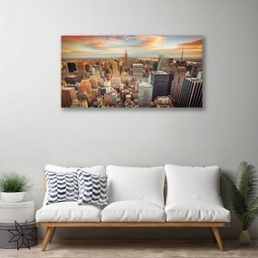Obraz na plátně Město Domy 125x50 cm