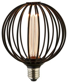 Žárovka LED Globe, černá, E27, 3,5 W, 1 800 K, stmívatelná