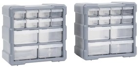 Organizéry s 12 zásuvkami 2 ks 26,5 x 16 x 26 cm 147582