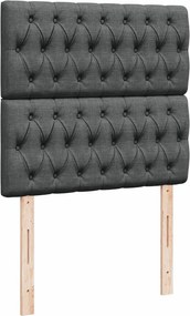 Box spring postel s matrací tmavě šedá 90x190 cm textil 3292651