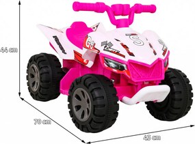 Ramiz Dětská elektrická čtyřkolka na baterie růžová + motor 25W