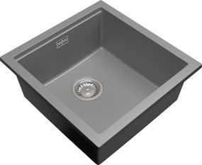 Gamma Decor 4850, 1-komorový granitový dřez 480x500x215 mm, šedá, GMA-ZLE000166
