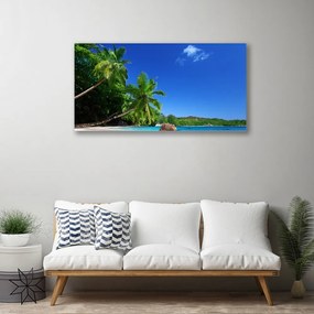 Obraz na plátně Palma Stromy Pláž Krajina 120x60 cm