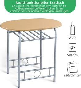 Jídelní sestava Yaheetech – přírodní dřevo (265486441876)