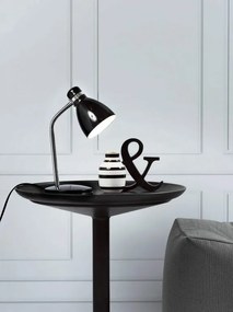 Klasická kovová stolní lampička NORDLUX Cyclone černá