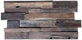 Dřevěná lodní mozaika - obkladový panel 600 x 300 x 10 - 15 mm (0,18 m²)