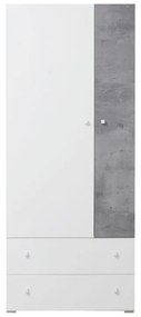 Šatní skříň Sigma SI3, bílý lux/beton