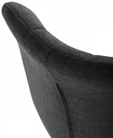 Jídelní židle šedá látka černé kovové nohy DCL-193 GREY2