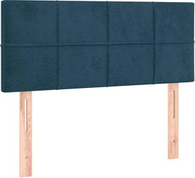 Box spring postel s matrací tmavě modrá 100x200 cm samet 3141291