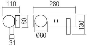 Redo 01-4662 - LED Nástěnné svítidlo NORMA LED/5W/230V+LED/3W CRI90 USB bronzová