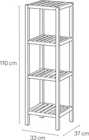 Regál Carboni II, přírodní dřevo