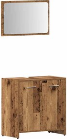 3dílná koupelnová sestava old wood kompozitní dřevo 3328561
