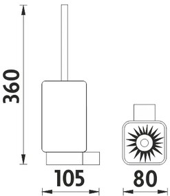 Nimco WC štětka KIBO - Ki 14094CN-26