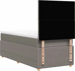 Box spring postel s matrací taupe 90x200 cm textil 3291943