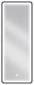 Mexen Coro, LED koupelnové zrcadlo s podsvícením a černým rámem 45x120 cm, 6000K, ochrana proti zamlžování, 9817-045-120-611-70