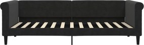 Válenda s matrací černá 90 x 200 cm samet 3197751
