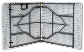 Campingový stůl bílý 180x70 skládací s madlem pro snadné přenášení AZ-K1002 WT