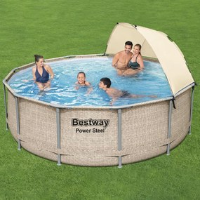 Nadzemní bazén Power Steel s baldachýnem 396 x 107 cm 11133 l BESTWAY 84649