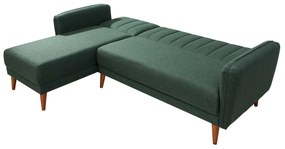 Atelier del sofa Rozkládací rohová pohovka AQUA tmavě zelená levý roh 867UNQ1405