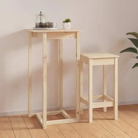 vidaXL Barový stolek 60 x 60 x 110 cm masivní borové dřevo [822180] Barva: Přírodní