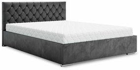 Manželská postel 180 cm Danita (tmavě šedá) (s roštem a úložným prostorem). 1046861