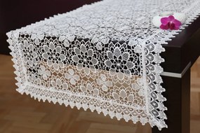 Bílý krajkový ubrus na stůl Šířka: 50 cm | Délka: 100 cm