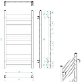Sapho Sapho, MAKRO topné těleso 450x890 mm, chrom, 0411-03