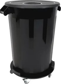 DENOX Odpadkový koš INDUSTRIAL 100 l černá / Ergonomická madla / HDPE