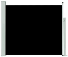 Zatahovací boční markýza / zástěna na terasu 100 x 300 cm černá - Default Title