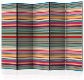 Paraván Subdued stripes Dekorhome 225x172 cm (5-dílný)