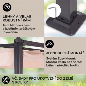 blumfeldt Pantheon pergola | 3 x 4 m | odolná proti povětrnostním vlivům | UV ochrana | celoroční použití