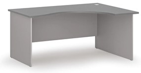 Ergonomický kancelářský psací stůl PRIMO GRAY, 160x120 cm, pravý, šedá/grafit