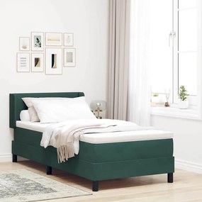 Postel s boxspringem s čelo Tmavě zelená 200 x 90 cm samet 3341453