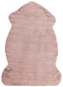 Umělá králičí kůže 60 x 90 cm růžová UNDARA Beliani