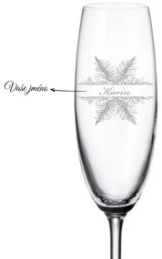 Dekorant Vánoční sklenička na šampaňské VLOČKA 1KS