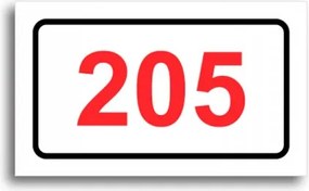 ACCEPT Číslo na dveře - typ 01 (50x30mm) - bílá tabulka - barevný tisk