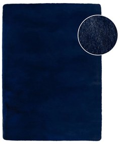 Tmavě modrá syntetická kožešina 120x170 cm Ivy Luxury Fur – Flair Rugs