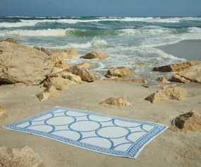 Abyss & Habidecor ROMA luxusní modrý plážový ručník Abyss & Habidecor z egyptské bavlny