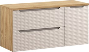 Comad Koupelnová skříňka pod deskové umyvadlo set Luxor Beige III. 120 béžová/dub olejovaný