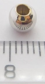 Klenoty Budín Zlatý přívěsek - bílá kulička provlékací (korálek) na zlatý řetízek 585/0,25gr PK1B