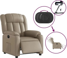 Elektrické polohovací křeslo cappuccino umělá kůže 3205256