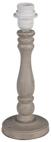Hnědá dřevěná noha k lampě s patinou Jordi - Ø 12*31 cm