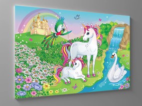 Liox Dětský obrázek jednorožec unicorn Rozměr: 100 x 65 cm