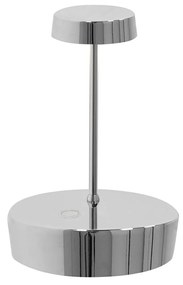 Zafferano Swap mini stolní lampa aku fólie stříbro