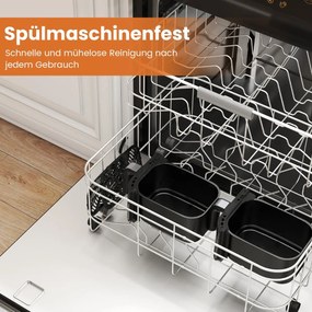 Costway 10 v 1 dvouzónová vzduchová fritéza 85 horkovzdušná fritéza L