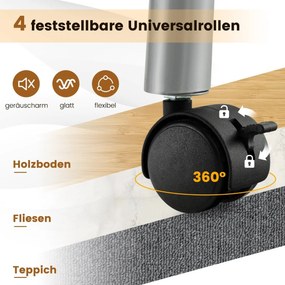 Costway Manikúrní stůl skládací s elektrickým sběračem prachu mramorový vzhled