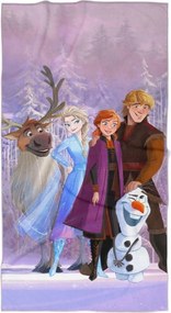 Bavlněná osuška Ledové království - Frozen - motiv Síla přátelství - 100% bavlna s gramáží 320 g/m² - 70 × 140 cm