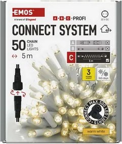 Propojovací vánoční řetěz bez zdroje EMOS Connecting D2AW02 ZY2155 5m teplá bílá