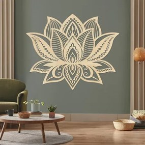 Dřevěný obraz lotosový květ - elegantní mandala světla | SENTOP PR0466